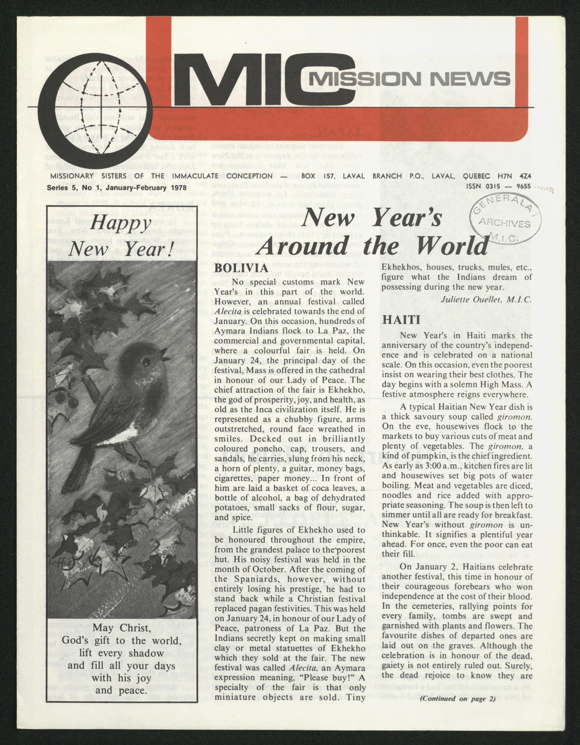 MIC Mission News January 1978 – MISSIONARY PRESS MIC